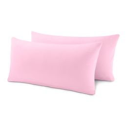 Tchibo - 2 Jersey-Kopfkissenbezüge - rosé
