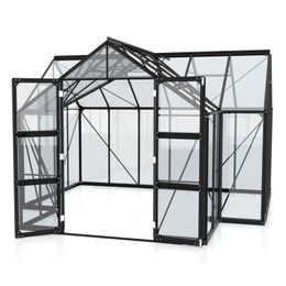 Vitavia Gew&auml;chshaus - 383x383x254cm - schwarz - Aluminium / Stahl / Glas