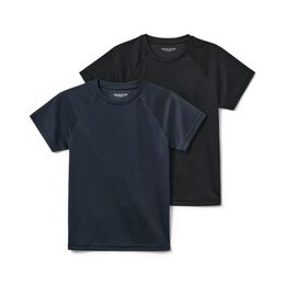 Tchibo - 2 Kinder-Funktionsshirts - Herren - Gr. 134/140 - dunkelblau