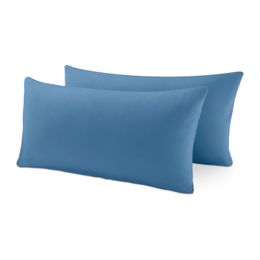 Tchibo - 2 Jersey-Kopfkissenbezüge - hellblau