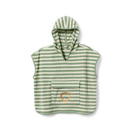 Tchibo - Baby- und Kleinkind-Frottierponcho - Gr. 122/128 - beige/gestreift
