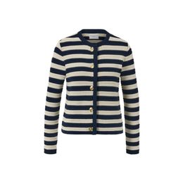 Tchibo - Cardigan aus Strukturstrick - Damen - Gr. 40 - dunkelblau/gestreift