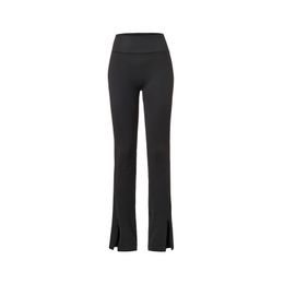 Tchibo - Seamless-Flared-Sporthose mit Schlitz - Damen - Gr. M - anthrazit