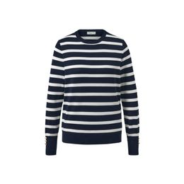 Tchibo - Gestreifter Feinstrickpullover - Damen - Gr. L - dunkelblau/gestreift