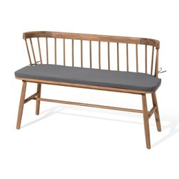 Tchibo - Bank mit Sitzpolster - 123x50,5x81,5cm - grau - Akazienholz / Polyester / Polyurethan