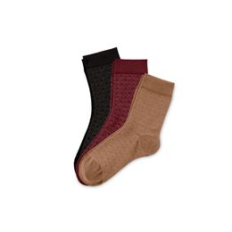 Tchibo - 3 Paar Socken - Damen - Gr. 39-42 - wei&szlig;