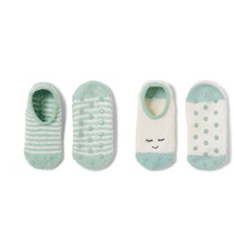 Tchibo - 2 Paar Hausschuhsocken - Damen - Gr. 35-38 - creme