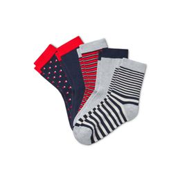 Tchibo - 5 Paar Socken - Damen - Gr. 35-38 - dunkelblau