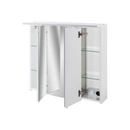 Tchibo - Spiegelschrank SPS 800.1 »Nora« - 80,5x15,5x70,5cm - weiß - Holz / Glas / Metall