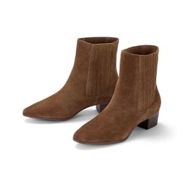 Tchibo - Stiefelette aus Veloursleder - Damen - Gr. 39 - braun