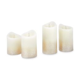 Tchibo - 4 LED-Echtwachskerzen - beige