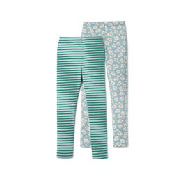Tchibo - 2 Leggings - Mädchen - Gr. 122/128 - hellblau/print