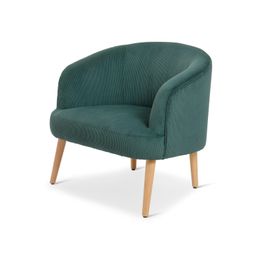 Tchibo - Sessel mit Cord-Bezug - 74x69x76cm - braun - Polyester / Buchenholz
