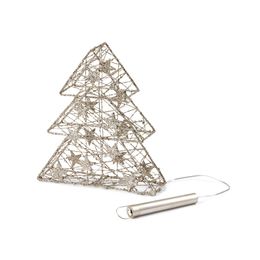 Tchibo - LED-Tanne - 25,5x7x28cm - beige - Metall / Kunststoff