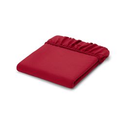 Tchibo - Microfaser-Flanell-Spannbettlaken - dunkelrot