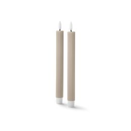 Tchibo - 2 LED-Echtwachs-Stabkerzen - creme