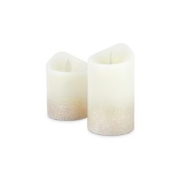Tchibo - 2 LED-Echtwachskerzen - beige