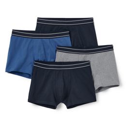 Tchibo - 4 Slipboxer - Herren - Gr. S/4 - dunkelblau/gestreift