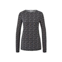 Tchibo - Langarmshirt mit Alloverprint - Damen - Gr. S - creme/print
