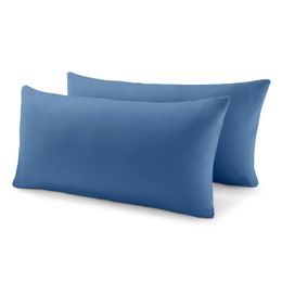 Tchibo - 2 Jersey-Kopfkissenbez&uuml;ge - blau