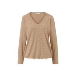 Tchibo - Strukturiertes Langarmshirt - Damen - Gr. XXL - braun