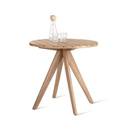 Tchibo - Runder Gartentisch - 88x90x16cm - braun - Akazienholz / Stahl / Polypropylen