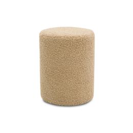 DOMO collection Hocker &raquo;Trondheim&laquo; - 38x38x47cm - taupe - Polyester / Holz / Vlies