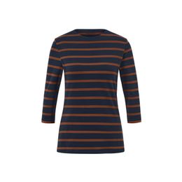 Tchibo - Shirt mit 3/4-Arm - Damen - Gr. XL - dunkelblau/gestreift