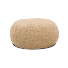 DOMO collection Hocker &raquo;Ruka&laquo; - 85x85x35cm - taupe - Polyester / Holz / Vlies