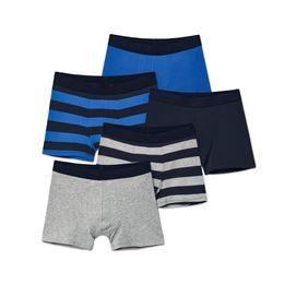 Tchibo - 5 Slipboxer - Herren - Gr. S/4 - dunkelblau/gestreift