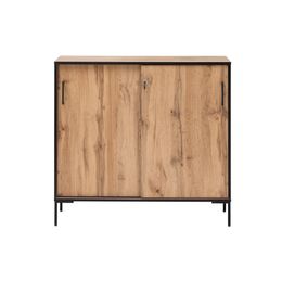 Tchibo - Schiebetürenschrank »2000 U 1000 ST« - 100x41x97cm - schwarz - Holz / Metall