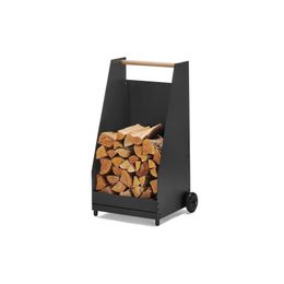 Tchibo - Kaminholzwagen - 56x45x95cm - schwarz - Stahl / Holz / Wachs