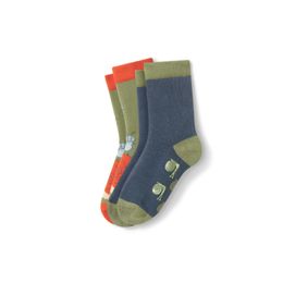 Tchibo - 2 Paar Kinder-Antirutsch-Socken - Herren - Gr. 31-34 - dunkelblau/jacquard