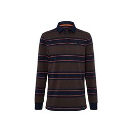 Tchibo - Langarm-Poloshirt - Herren - Gr. XL - orange/gestreift