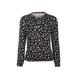 Tchibo - Schluppenshirt im Margeriten-Dessin - Damen - Gr. XS - schwarz/geblümt