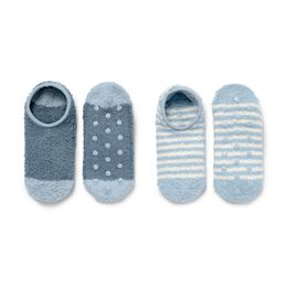 Tchibo - 2 Paar Hausschuh-Socken - Damen - Gr. 39-42 - creme/gestreift