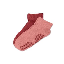 Tchibo - 2 Paar Yogasocken - Damen - Gr. 39-42 - dunkelrot