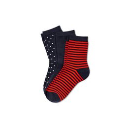 Tchibo - 3 Paar Socken - Damen - Gr. 35-38 - dunkelblau