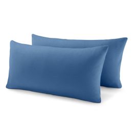 Tchibo - 2 Jersey-Kopfkissenbez&uuml;ge - blau