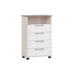 Tchibo - Schubladenturm »Jelda« - 62,5x34x102cm - schwarz - Holz / Metall / Kunststoff