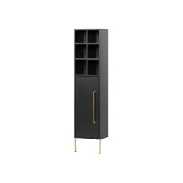Tchibo - Highboard »Sarah« - 30,5x22x130,5cm - schwarz - Holz / Metall