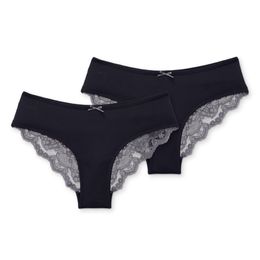 Tchibo - 2 Brazilslips - Damen - Gr. XS - dunkelgrau