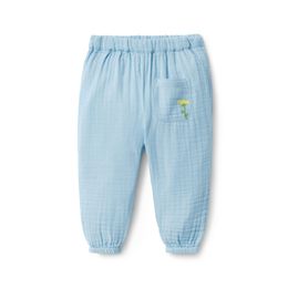 Tchibo - Schlupfwebhose aus Bio-Baumwolle - Newborn - Gr. 50/56 - blau