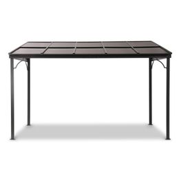 Leco Terrassen&uuml;berdachung - 400x300x214cm - anthrazit - Aluminium / Polyester / Polycarbonat