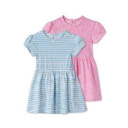 Tchibo - 2 Baumwoll-Kleider - Baby - Gr. 62/68 - hellblau