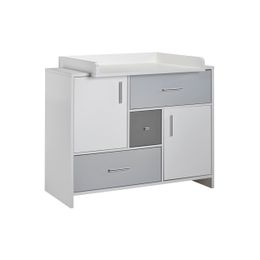 Tchibo - Schardt Wickelkommode &raquo;Candy Grey&laquo; - 110x55x100cm - wei&szlig; - Holz