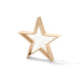 Tchibo - LED-Holzstern - naturfarben