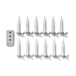 Tchibo - 12 LED-Weihnachtsbaumkerzen - silber