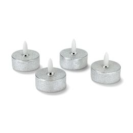 Tchibo - 4 LED-Echtwachs-Teelichter - silber