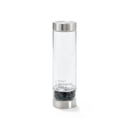 Tchibo - Obsidian-Trinkflasche - silber